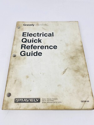 Gravely Electrical Quick Reference Guide GESM-99 | eBay