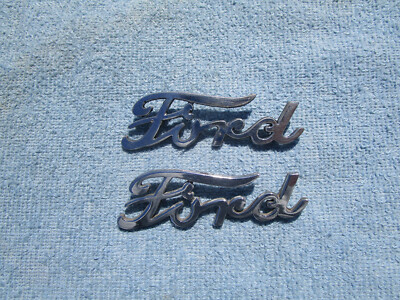 1940 Ford Scripts Hood Side Metal Emblem Ornaments chrome | eBay