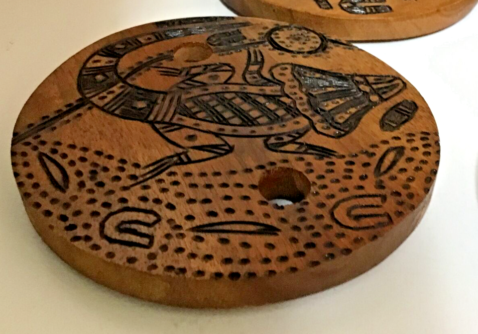 Handcrafted Drink Coaster Set | Wood Burn Art | Pyrography | Reptile ...