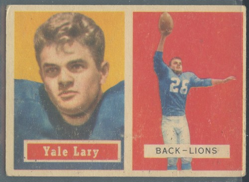 1957 Topps #68 Yale Lary Detroit Lions Hall-of-Fame | eBay