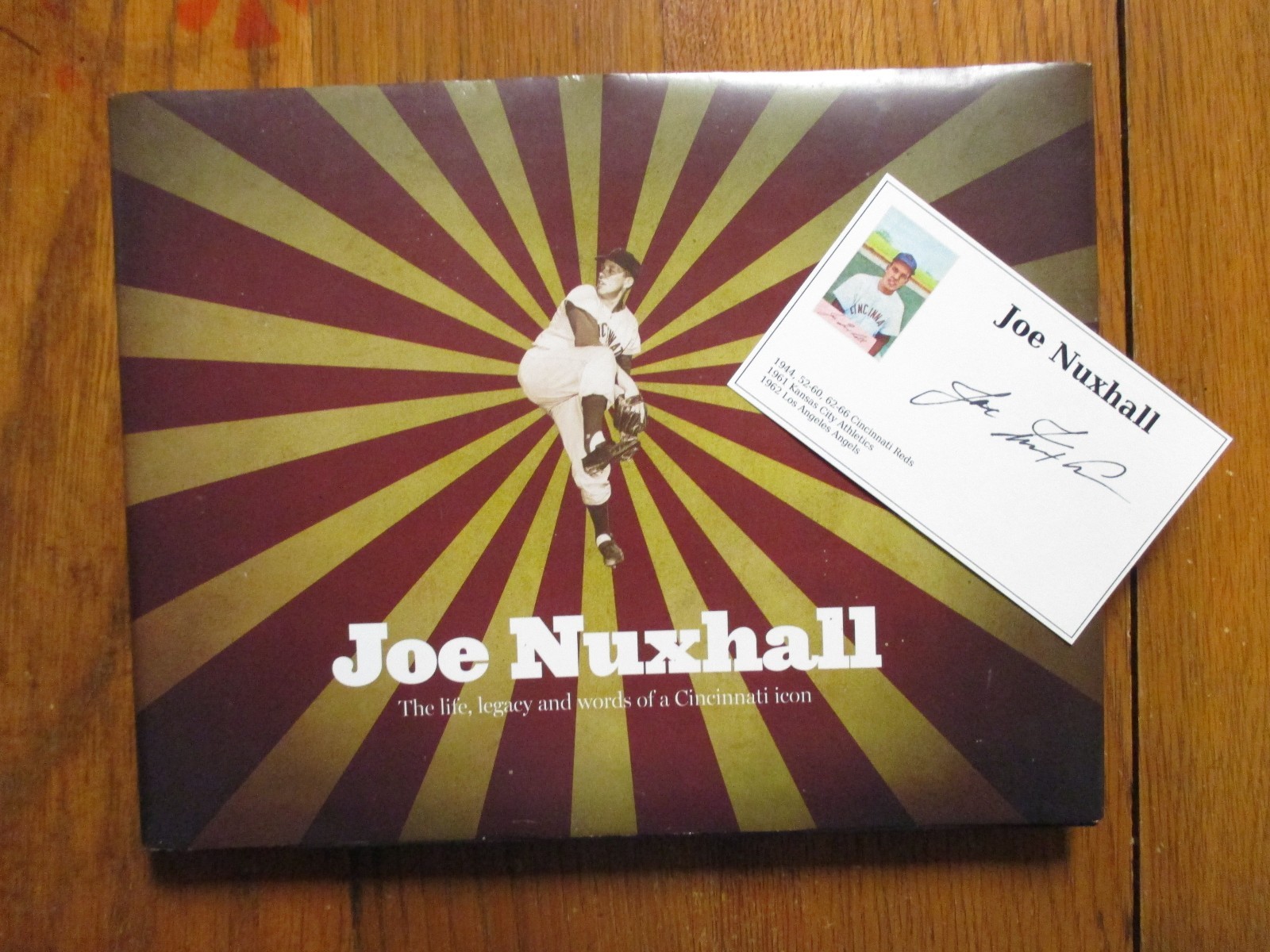 KIM NUXHALL (Joe Nuxhall Signed Card)Signed Book(JOE NUXHALL-2008 1st ...