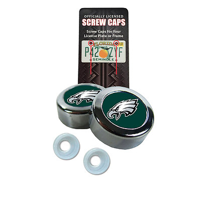 New NFL Philadelphia Eagles Car Truck License Plate Frame Screw Caps ...