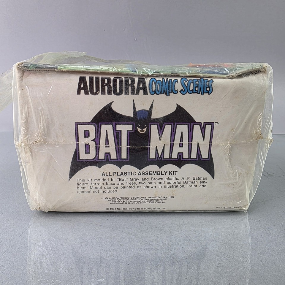 Vintage 1974 Aurora Batman Plastic Model Kit Comic Scenes Original READ ...
