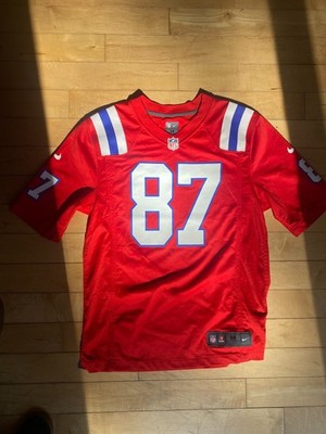 NIKE THROWBACK PATRIOTS #87 ROB GRONKOWSKI RED MEDIUM JERSEY | eBay