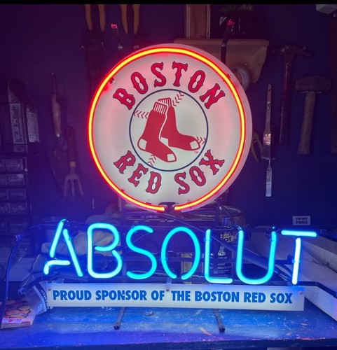 Vivid Boston Red Sox ABSOLUTE Neon Sign Light Lamp Beer Bar Wall Decor ...