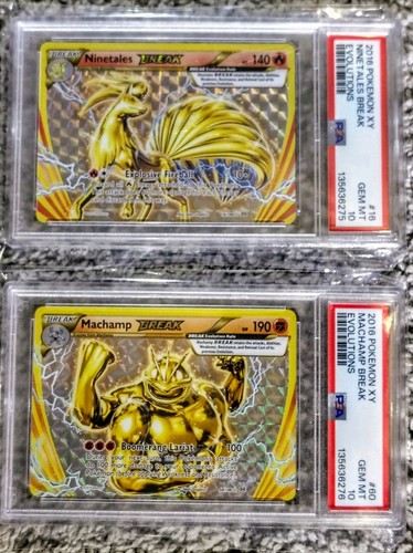 2016 Pokemon TCG XY Evolutions Break PSA 10 Card Lot Machamp#60 ...