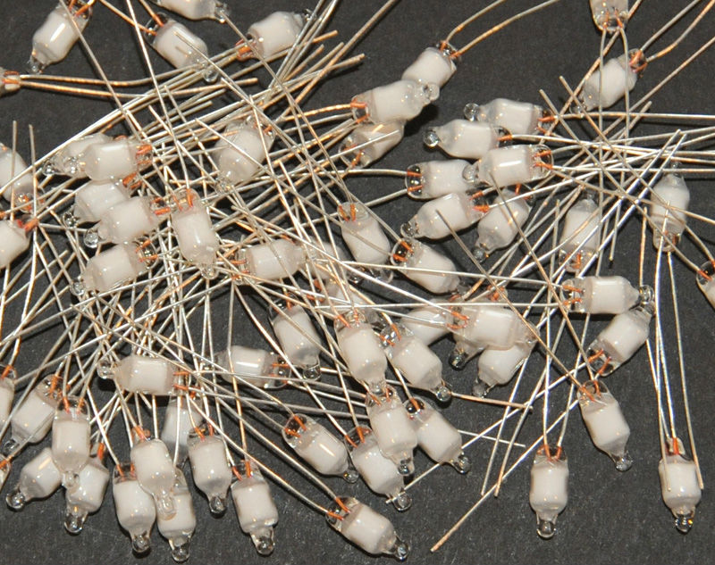 100 pcs. Miniature Blue Neon Lamp Bulb 5mm Round Light Indicator Ships ...