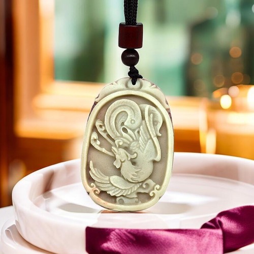Jade Phoenix Pendant Necklace Fashion Natural Charms Jewelry Gift Man ...