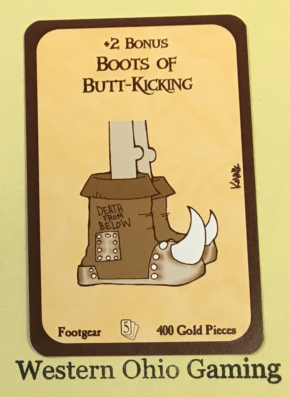 Munchkin Boots Of Butt-Kicking Card USED Rigged Demo Steve Jackson SJG ...
