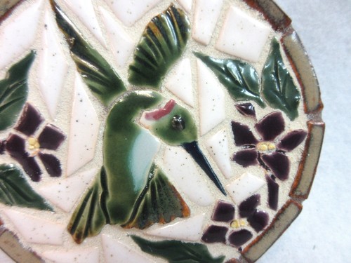 Hummingbird Mosaic Coaster, Mosaic Art Handmade Ceramic Tile Trivets ...