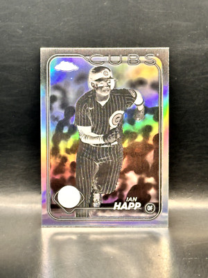 2024 Topps Chrome Ian Happ Negative Refractor Chicago Cubs #184 | eBay
