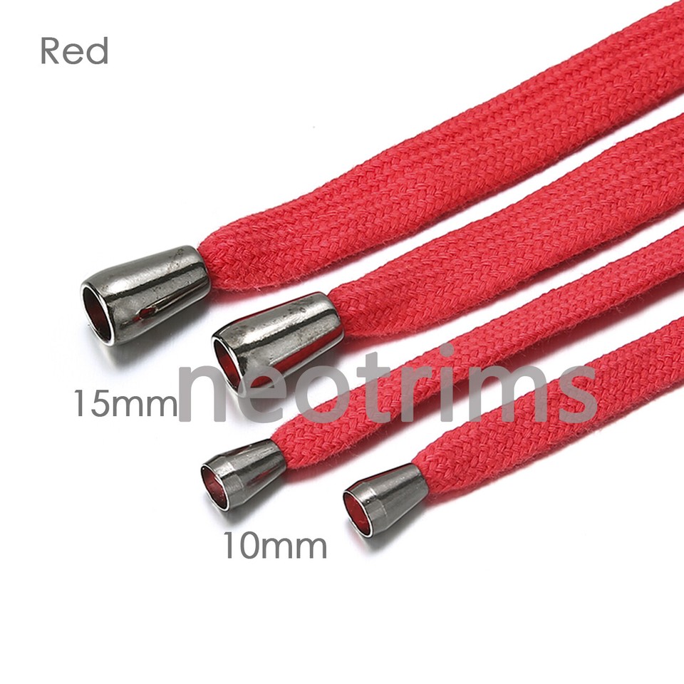 Drawstring Cord Flat Cotton Sweatshirt Hoodie String Gunmetal Toggles ...