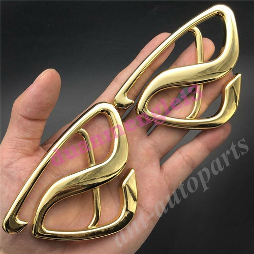 2pcs Big Golden Metal Rotary Engine Emblem Car Trunk Badge Decal ...