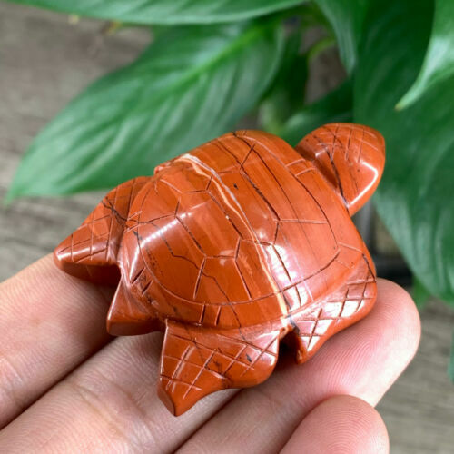 2' Natural Red Jasper Quartz Crystal tortoise Skull Hand Carved Reiki ...