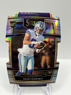 2021 Panini NFL Select Concourse Silver Prizm Die Cut Simi Fehoko RC ...