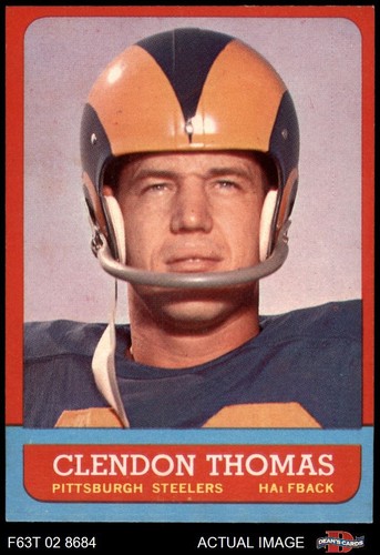 1963 Topps #131 Clendon Thomas Steelers RC SHORT-PRINT Oklahoma 6 - EX ...