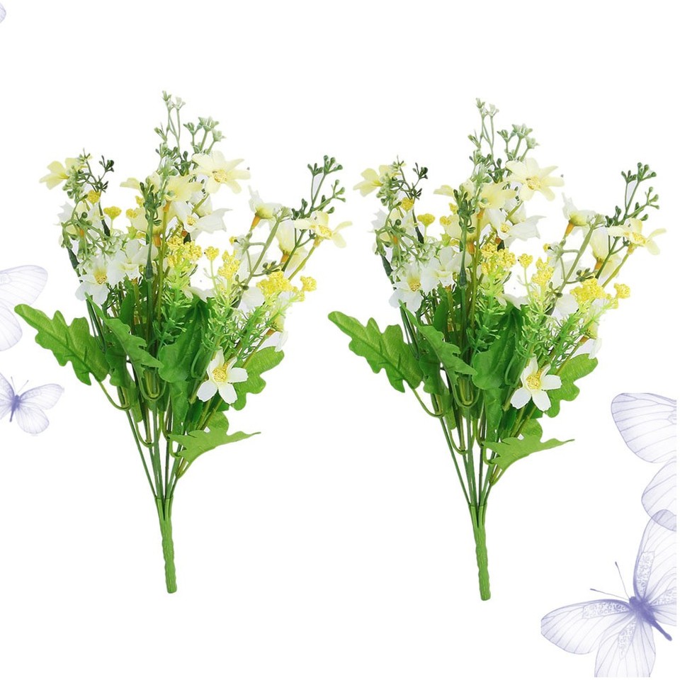 2 Pcs Artificial Daisy Flower Ornament Silk Simulation Decor for ...