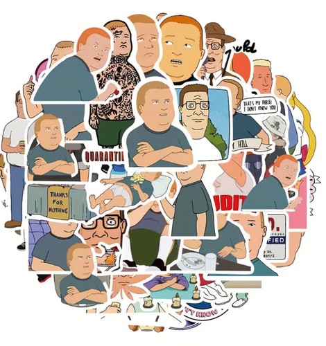New 50PCS King Of The Hill Sticker Pack Decals Non Glossy Sealed Bobby ...