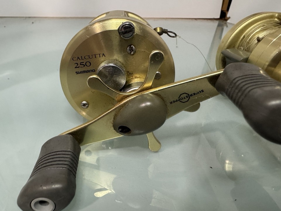 Shimano Calcutta 250 Gold Baitcasting Fishing Reel Baitcaster 31920 Lot ...