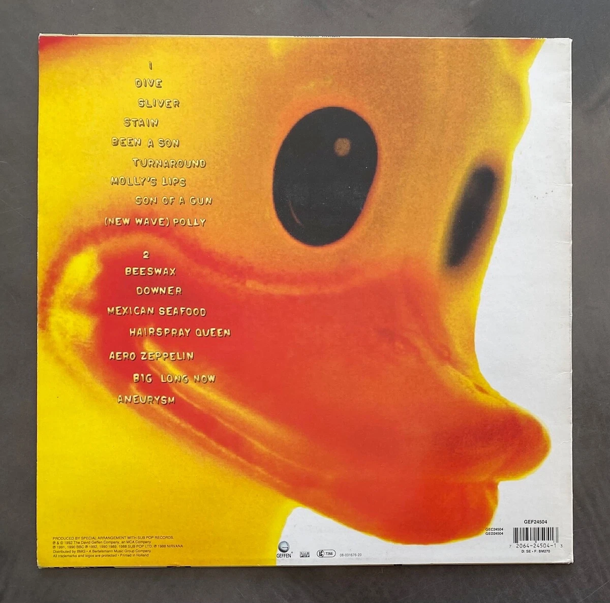 Nirvana Incesticide Back Cover