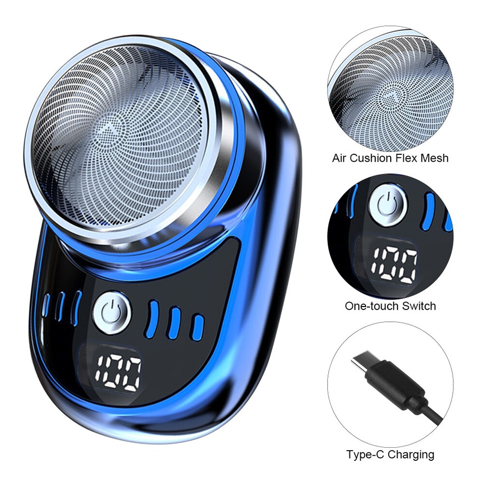 Men Washable Shaving Face Beard Razor Mini Electric Travel Shaver Car ...