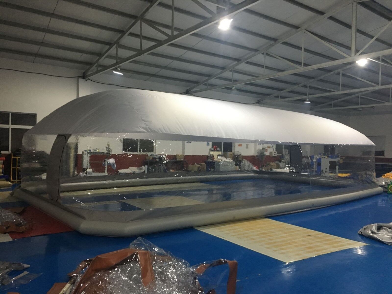 NEW Solar Inflatable Swimming Pool Cover TPU Hot Tub Bubble Dome Tent ...