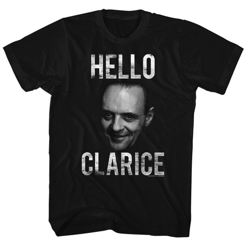 Silence of the Lambs Movie T-Shirt Hello Clarice Hannibal Lecter Black ...