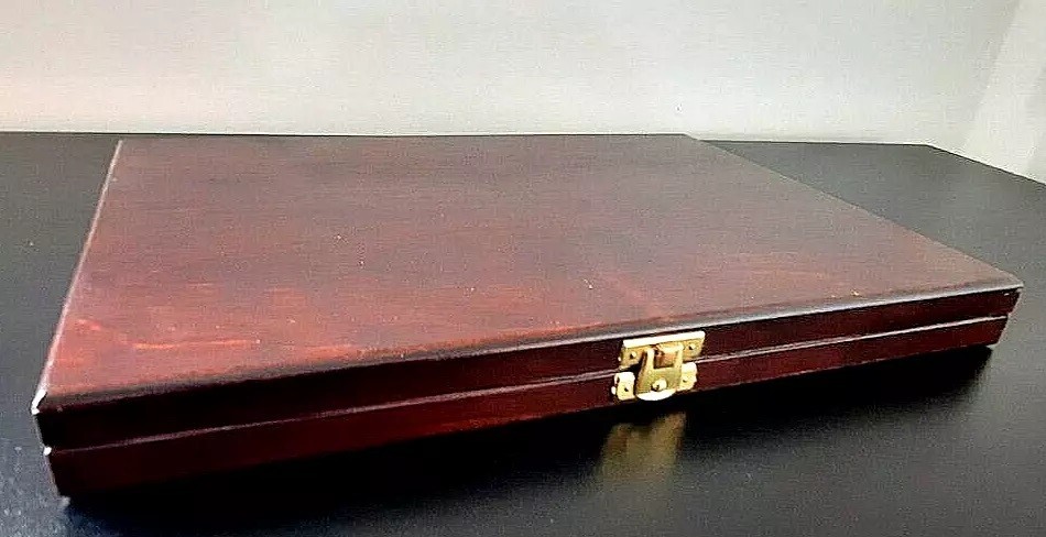 Luxury Wooden Box Case Storage Display Tray Britannia 1oz Coins in ...