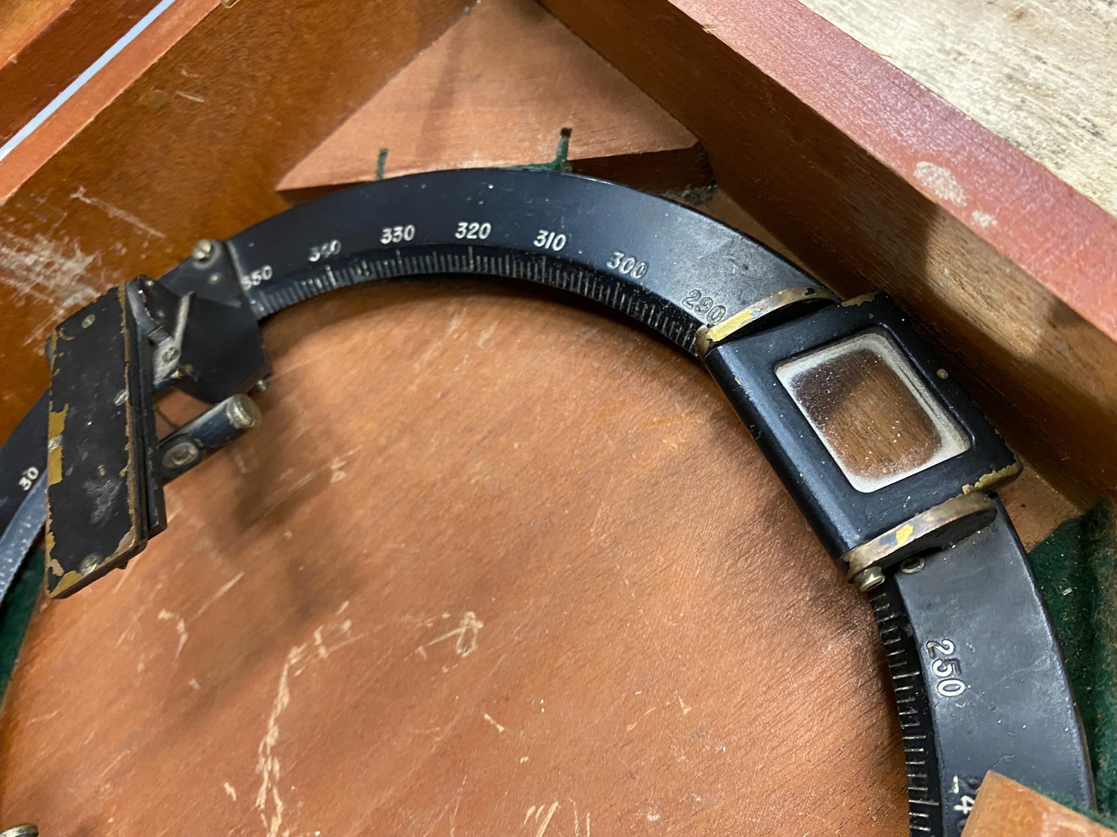 WW2 Azimuth Circle US Navy Standard Compass Lionel Trains Box Military ...