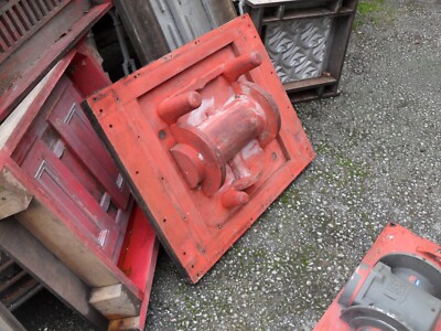 big old foundry wooden mould wall art industrial valve pattern foundry ...