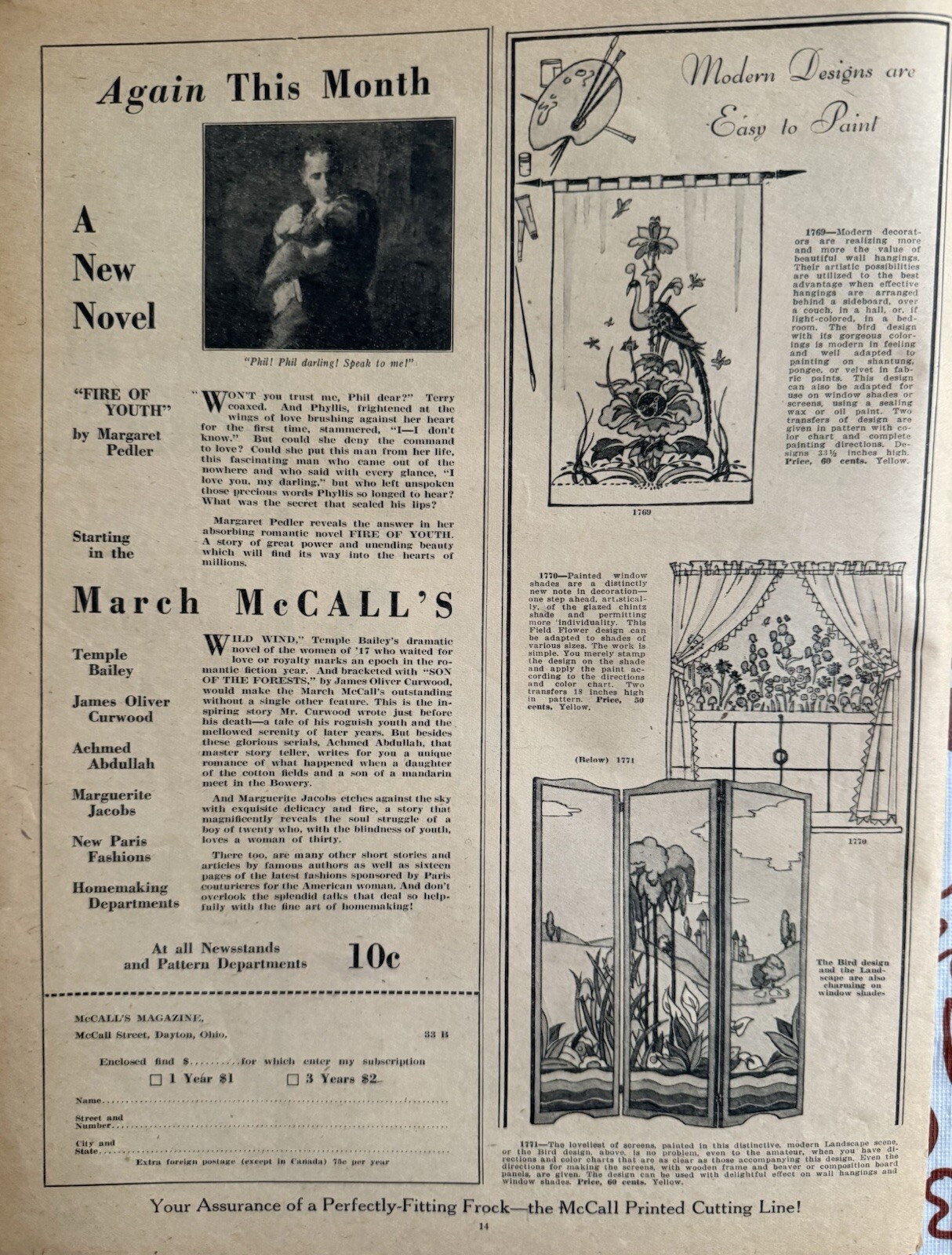 McCall Style News MARCH 1930 Vintage Sewing Patterns Flyer Original ...