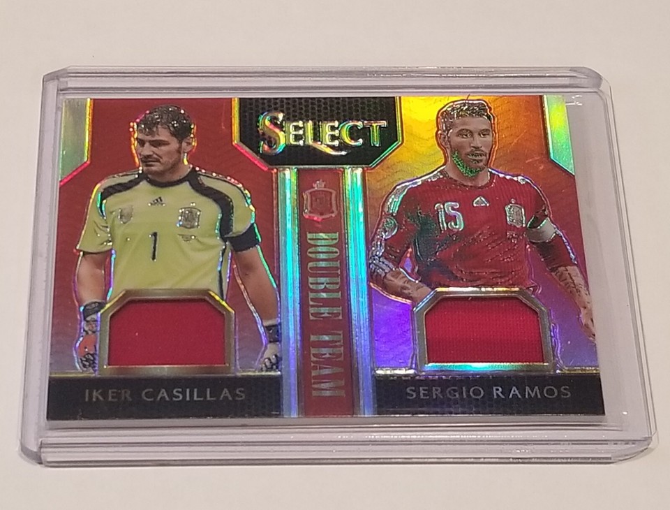 2015 Panini Select Soccer Double Team Iker Casillas Sergio Ramos Jersey ...