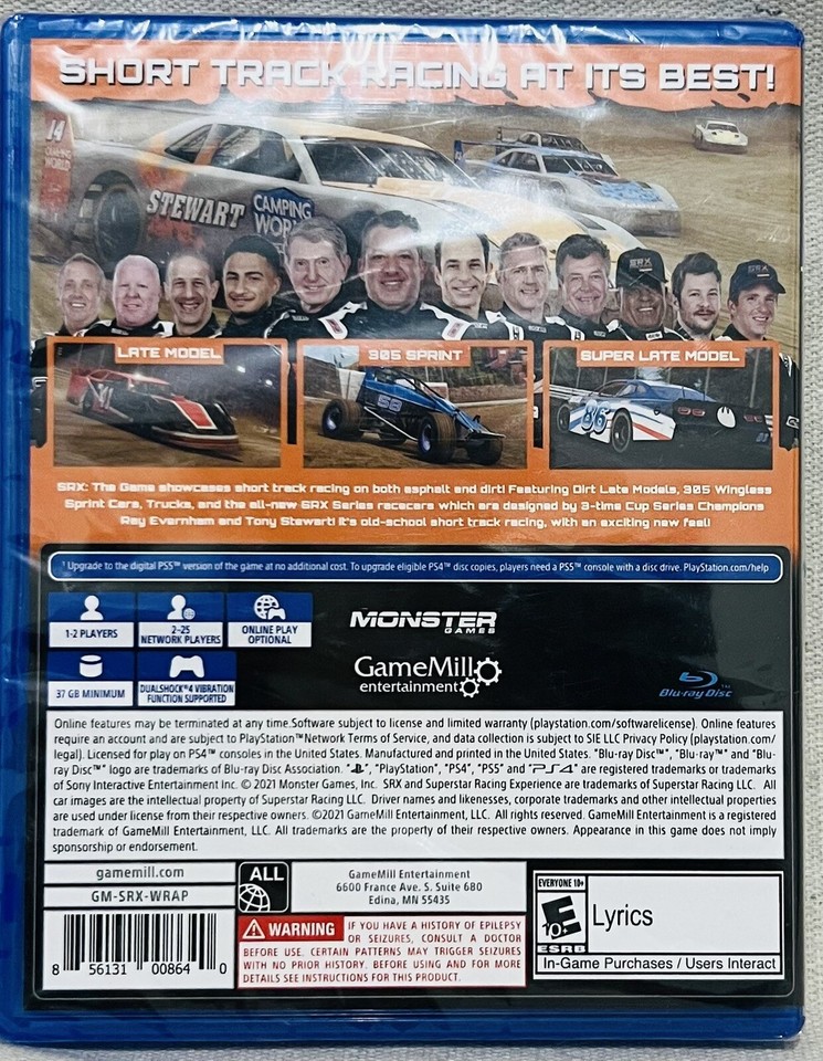 SRX Superstar Racing Experience The Game ~ PlayStation 4, PS4 ~ Brand ...