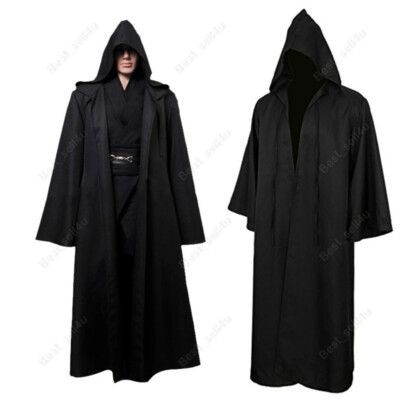 Hooded Robe Star Wars Jedi Halloween Sith Knight Wizard Cloak Costume ...