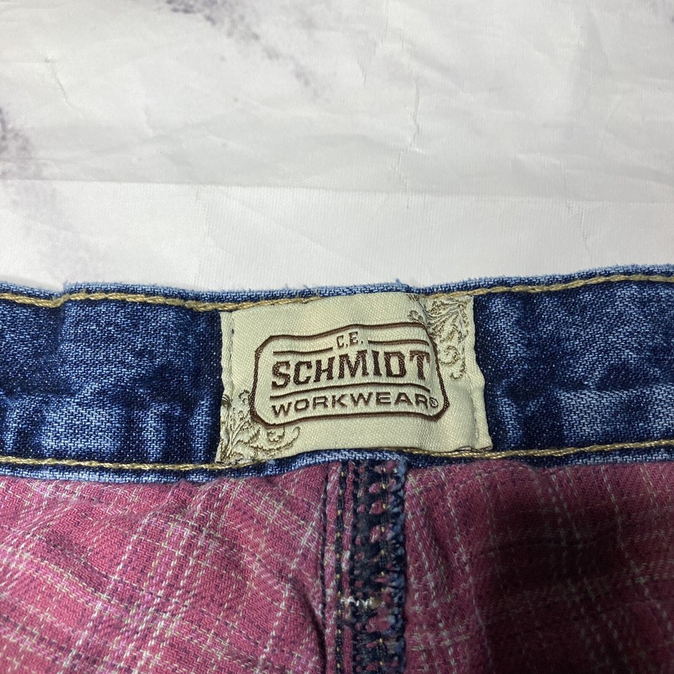 CE Schmidt Workwear Flannel Lined Jeans Womens Size 12 X 34 Relaxed ...