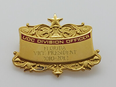 United Daughters of the Confederacy UDC Division Officer Pin | eBay