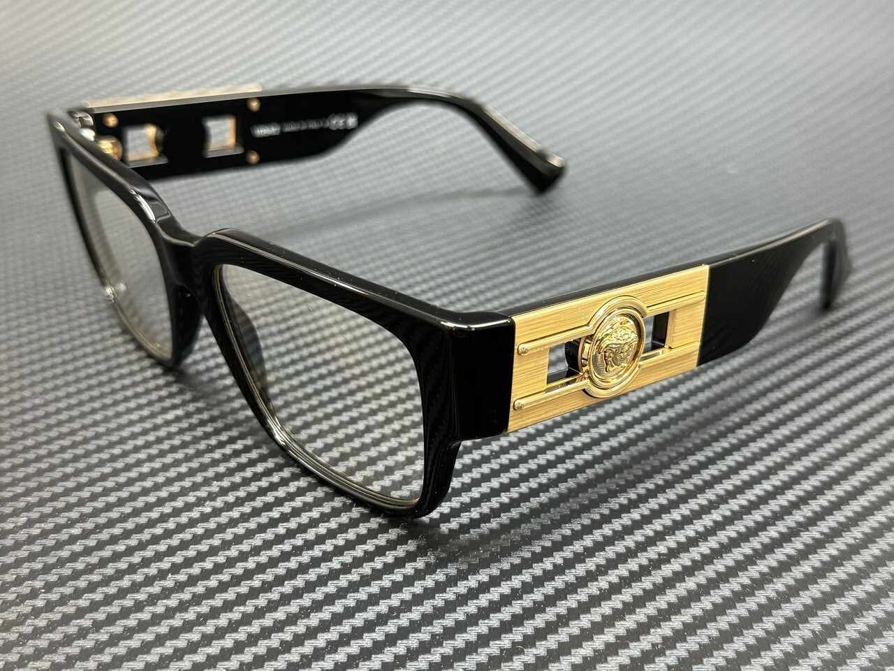 VERSACE VE3350 GB1 Black Gold Men's 53 mm Eyeglasses | eBay