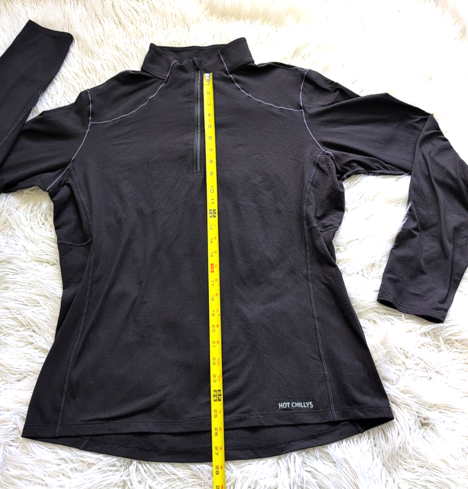 Hot Chillys Clima-Tek Zip-T Base Layer - Men's Large Black LS | eBay