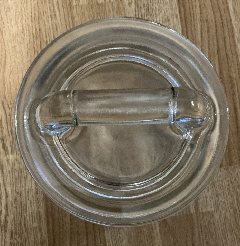 Vintage Medium Size Heavy Glass Jar And Lid | eBay