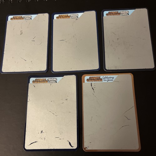 Change Checker Trading Cards x 5 Unscratched 1 Gold and 4 Blue. | eBay UK