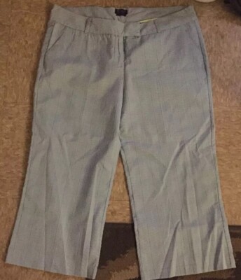 Women’s~Laura~Blue Plaid~Capris~Pants~Plus~Size 17 | eBay