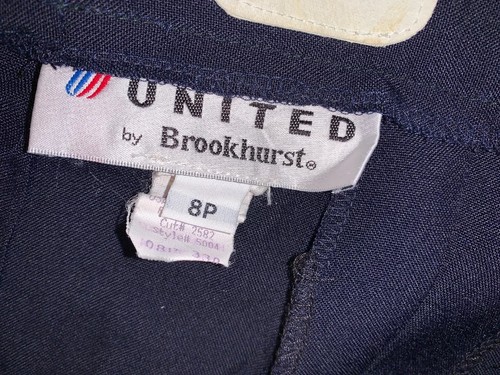 United By Brookhurst Navy Blue In Flight Steward Uniform Pants 45% Wool ...