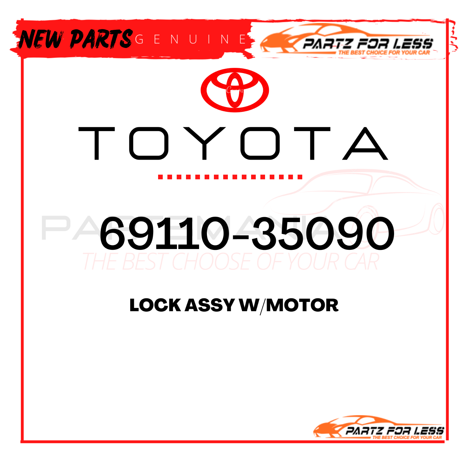 69110-35090 TOYOTA GENUINE 4RUNNER Tailgate Lock Latch Lift With Motor ...