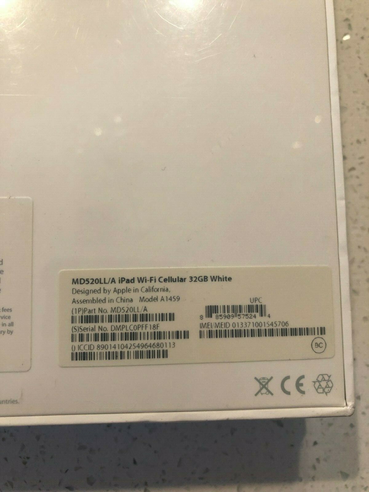 Apple iPad 4th Gen. 32GB, Wi-Fi + Cellular (Unlocked), A1459, 9.7in ...