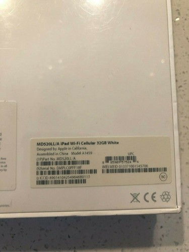 Apple iPad 4th Gen. 32GB, Wi-Fi + Cellular (Unlocked), A1459, 9.7in ...