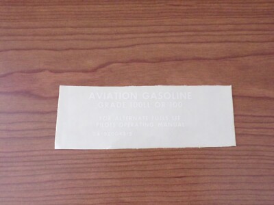 Aviation Fuel 100LL or 100 Decal 58-920043-5 | eBay