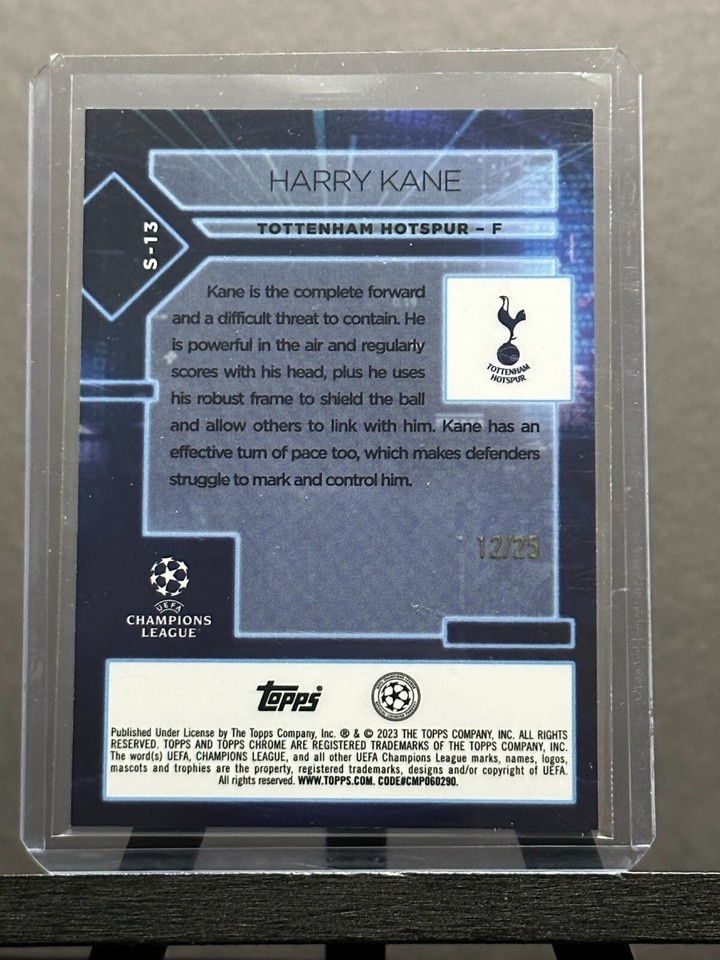 Harry Kane 2022-23 Topps UCC Specimen Insert Orange Parallel 12/25 SSP ...