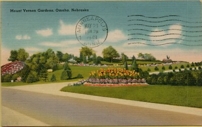 1949 Street Landscape View Mount Vernon Gardens Omaha NE Postcard C41 ...