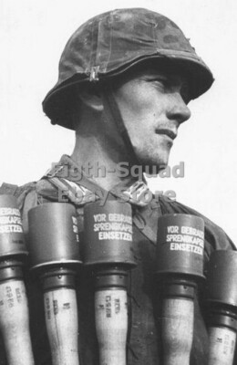 WW2 Picture Photo german soldier with grenades 6003 | eBay