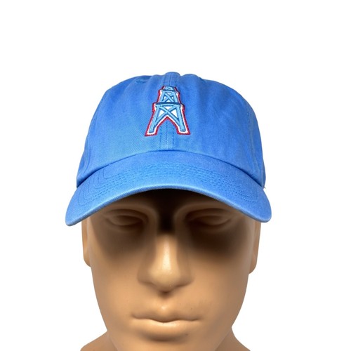Houston Oilers Hat Cap Fitted Large Blue Red Dad Retro NFL Franchise ...
